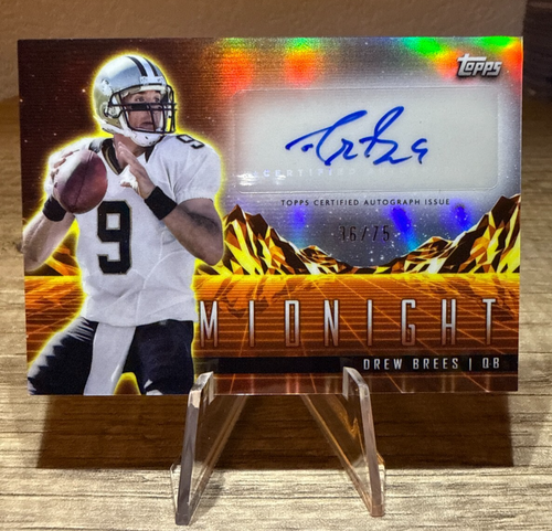 2024 Topps Midnight Football Drew Brees Horizon Signatures Auto /75 ...