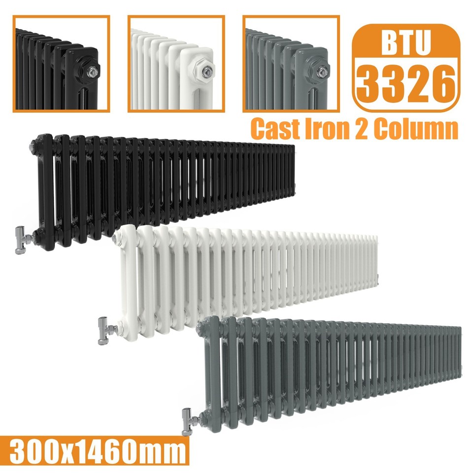 Traditional 2 3 4Column Vertical Horizontal Radiator Cast Iron Style ...