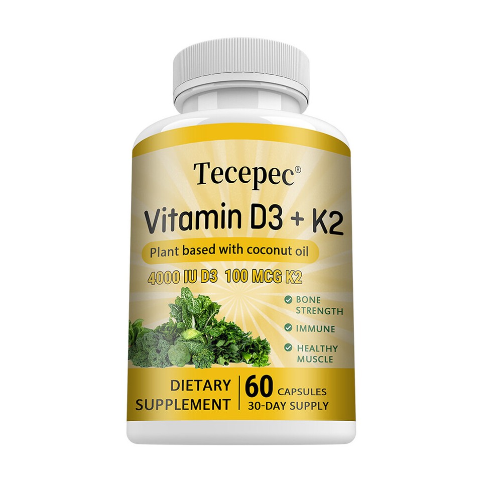 Vitamin D3 K2 Capsules Extra Strength D3 K2 Supplements with 4000 IU | eBay