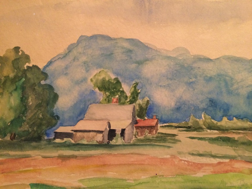 Brown County Landscape Watercolor Painting 1954 Indiana Artist Ann ...