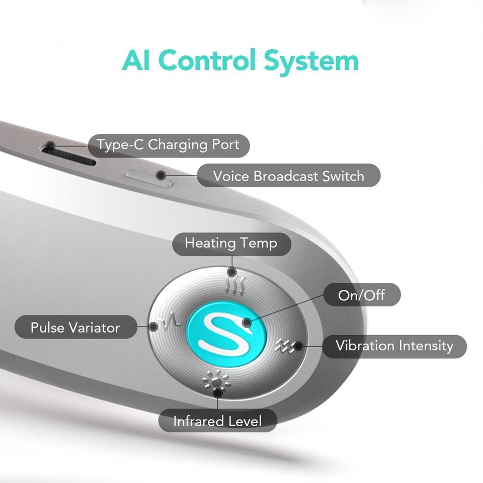 SKG G7 PRO Neck Massager with Heat Deep Tissue Vibration Infrared Neck ...