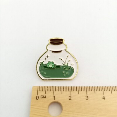 Novelty Green Frog in Potion Bottle Badge Pin Gift Jewellery AUS Free ...