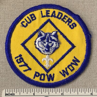 Vintage 1977 BOY SCOUTS OF AMERICA Cub Leaders Pow Wow PATCH BSA ...