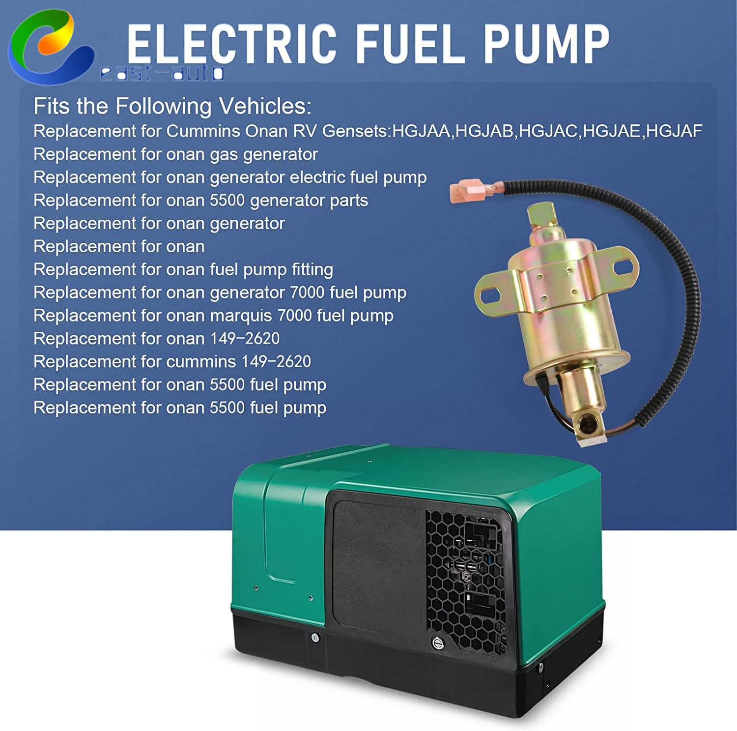 Electric Fuel Pump For Onan 5500 5.5KW Gas Generator Marquis Gold ...