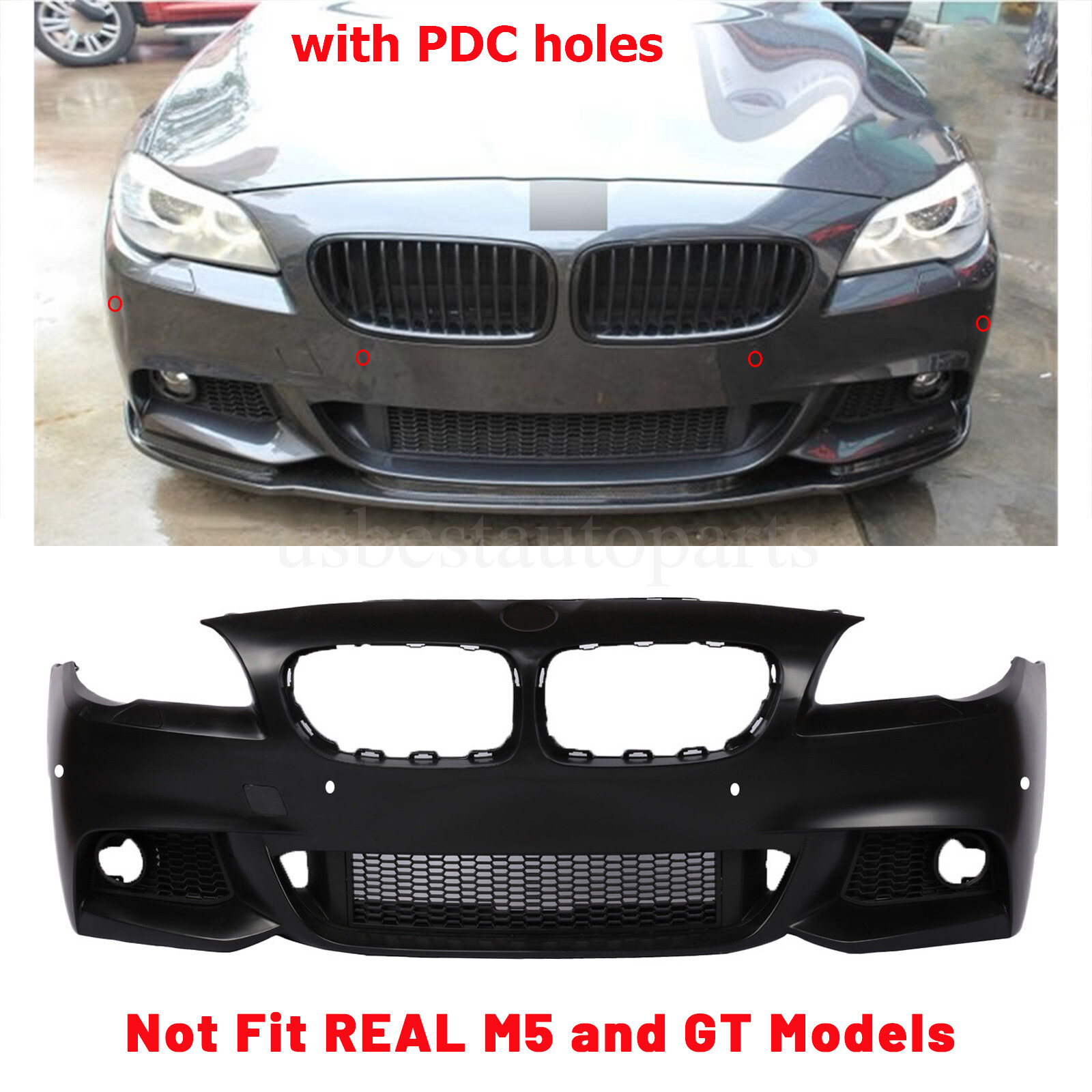 Front Bumper MTech MSport Style For BMW 5 Series F10 PRE-LCI 2011-2017 ...