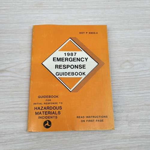 Vintage 1987 Emergency Response Guidebook For Hazardous Material ...
