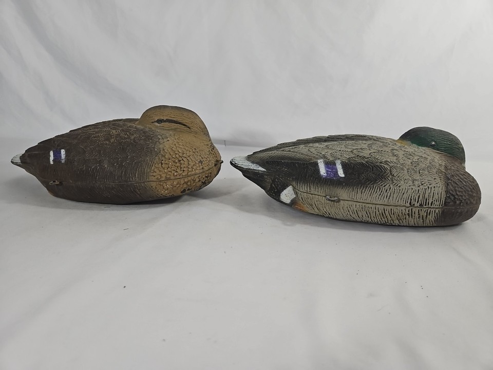 VTG Flambeau Sleeping Mallard Drake and Hen Duck Decoys Plastic 1988 | eBay