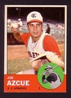 1963 TOPPS JOE AZCUE CARD NO 501 NEAR MINT CONDITION | eBay