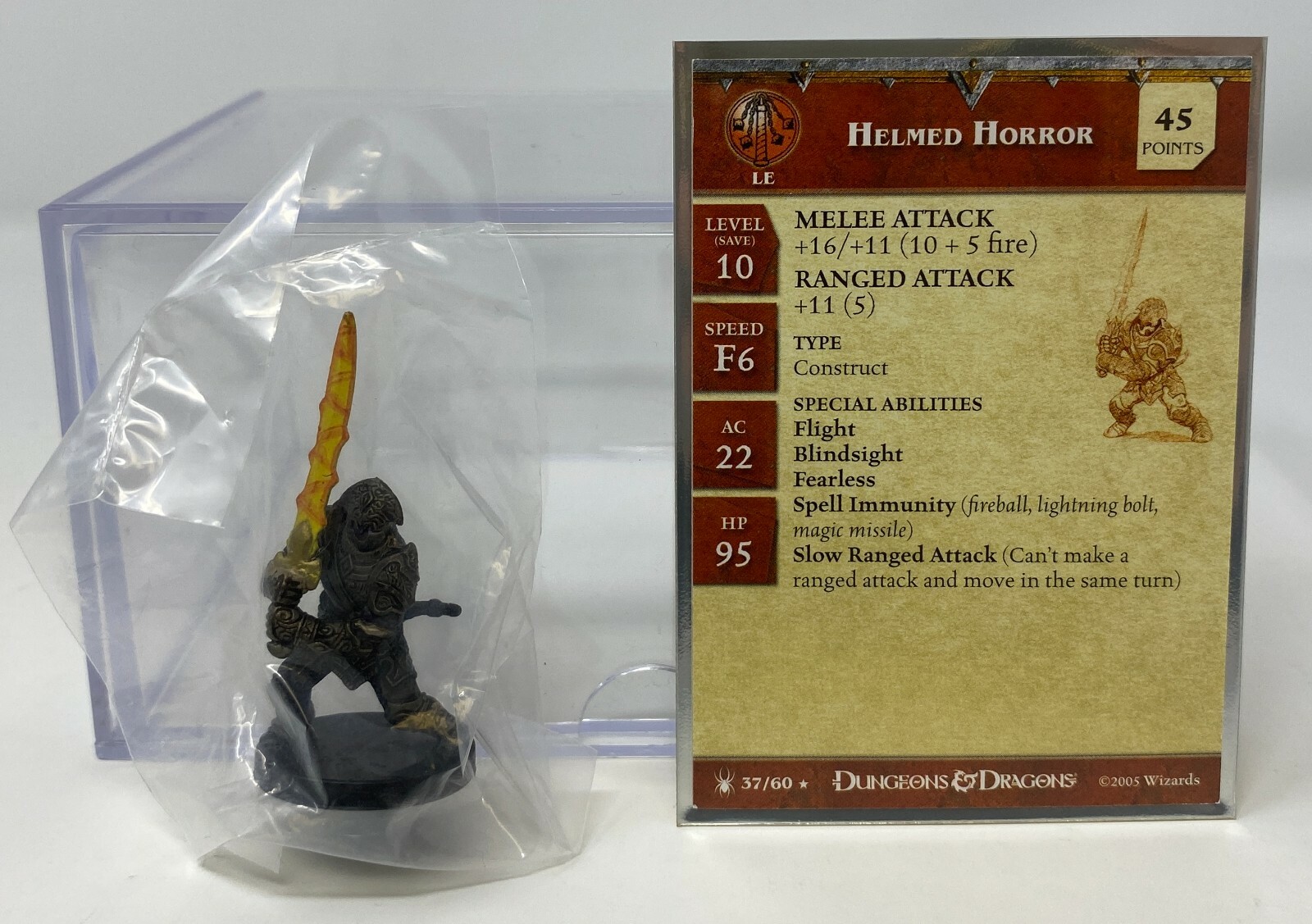 Dungeons & Dragons Miniatures - Helmed Horror 37/60 (2005) WotC (With ...