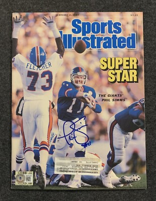 Phil Simms - Signed Autographed 2/2/1987 Sports Illustrated - BAS ...