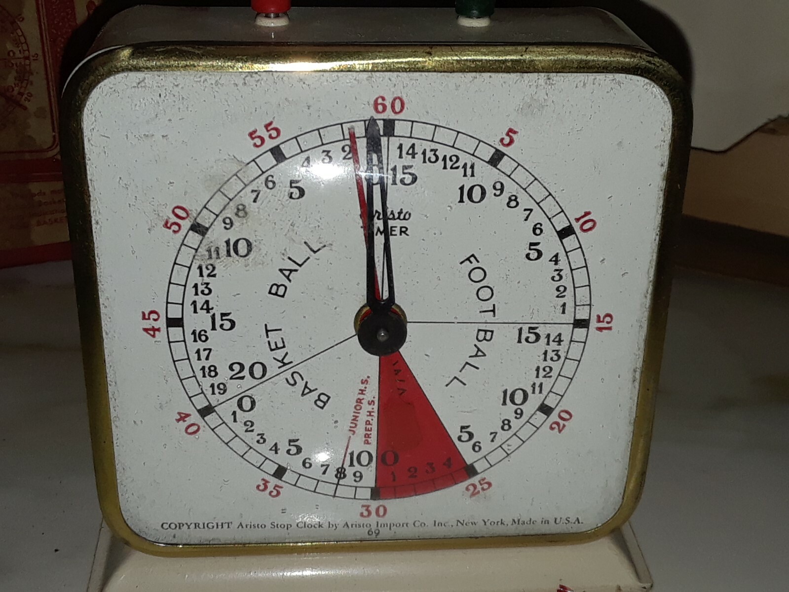 Vintage ARISTO TIMER / STOP - VINTAGE BASKET BALL FOOTBALL STOP CLOCK ...