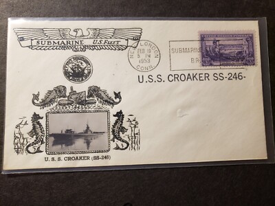 Submarine USS CROAKER SS-246 Naval Cover 1953 PHOTO Cachet | eBay
