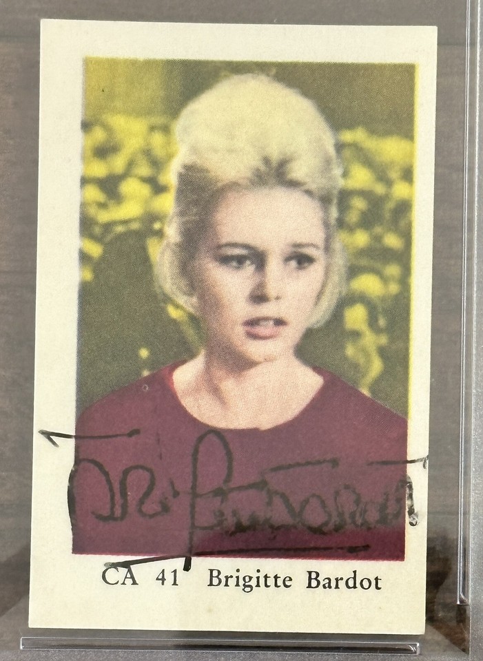 Brigitte Bardot Signed 1950’s Vintage Dutch Trading Card PSA DNA COA ...