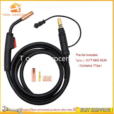 180AMP MIG Gun 15' 10' for Vulcan MIGMax 140 / 215 / OmniPRO 220 ...