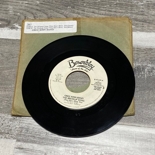 Greg Kihn Band The Breakup Song Promo Radio Use Single Record Jukebox ...