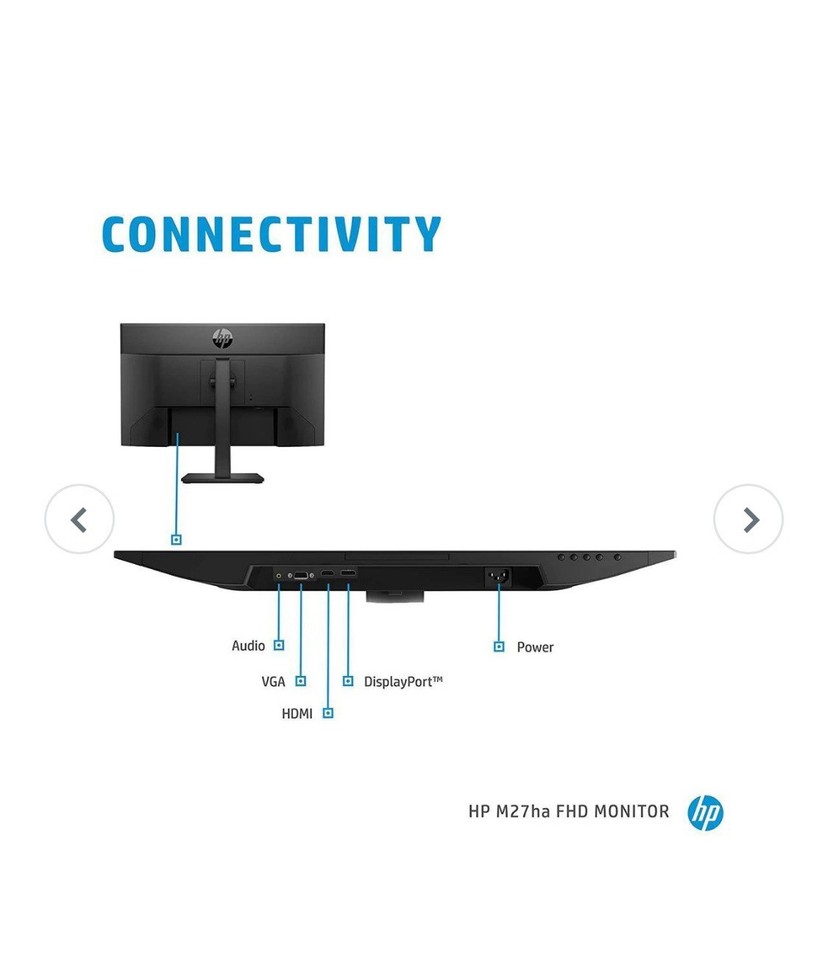 HP P27H G4 27" IPS FHD 60Hz Monitor 5ms Height/Tilt, VGA, HDMI ...