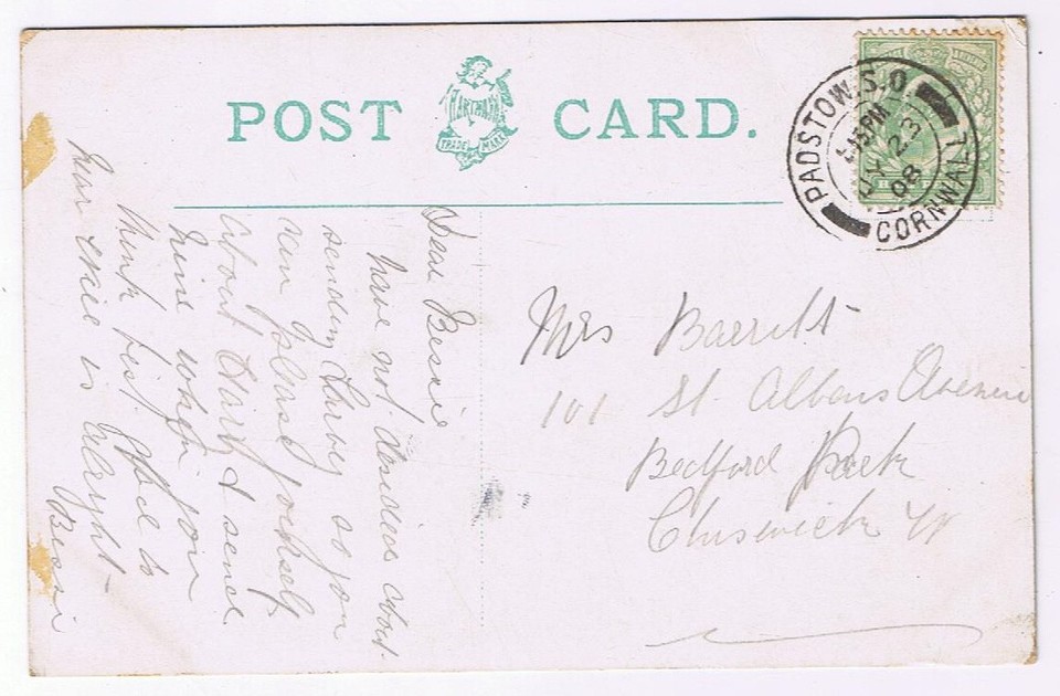 Postcard Goose House & Streets Padstow Cornwall England UK 1908 | eBay