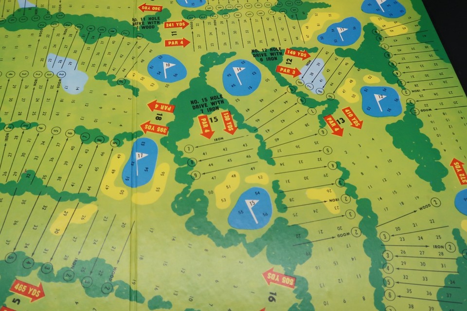 Vtg Par Golf Authentic Parlor Game Box Board Instructions Dice 3 Player ...