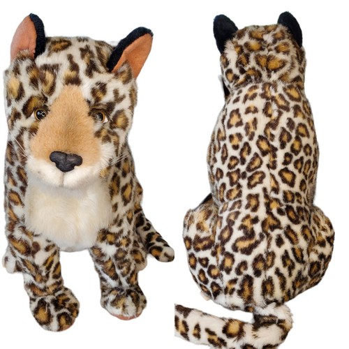 Lucky Plush Toys Realistic Leopard Hard Stuffed Animal Large Sitting 17 ...