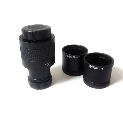 1X C-mount Microscope Lens Eyepiece for camera w/30mm & 30.5mm Adapter ...