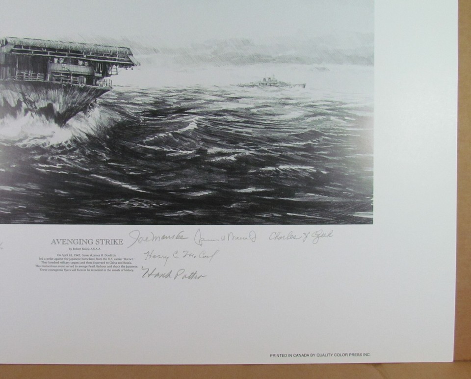 Avenging Strike by Robert Bailey s/n 579/700, 8 signatures of Doolittle ...