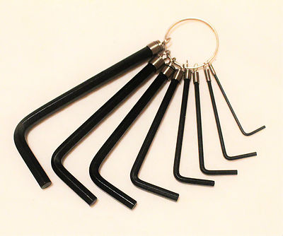 8pcs Set Metric Allen Key Hex Keys Alan Allan Wrench Steel Tools 1.5mm ...