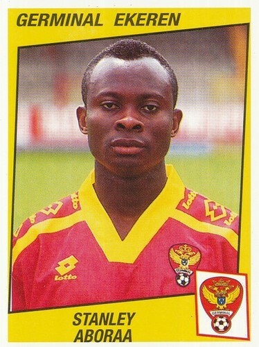 169 STANLEY ABORAH # BELGIQUE GERMINAL EKEREN - STICKER FOOTBALL 97 ...