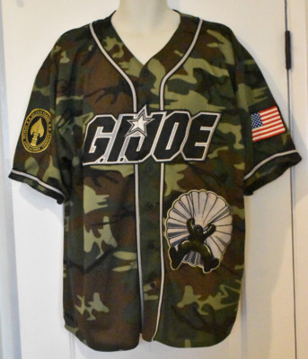 VTG GI Joe Shirt Mens Size XL Camouflage Button Special Forces Baseball ...