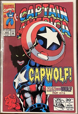 Captain America #405 1st Appearance of Capwolf (1992) Marvel Comics | eBay