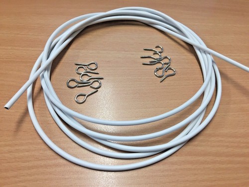 BULK - Stretch Curtain Wire Kit - Blind Cord Stretchy Spring FREE Eyes ...