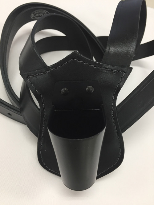 Parade Carrying Belt Sling Color Guard Black Leather Double | eBay