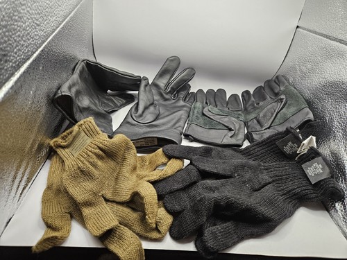 4 US Army Military Issue Gloves Light Duty Utility, Dress, CW Type II ...