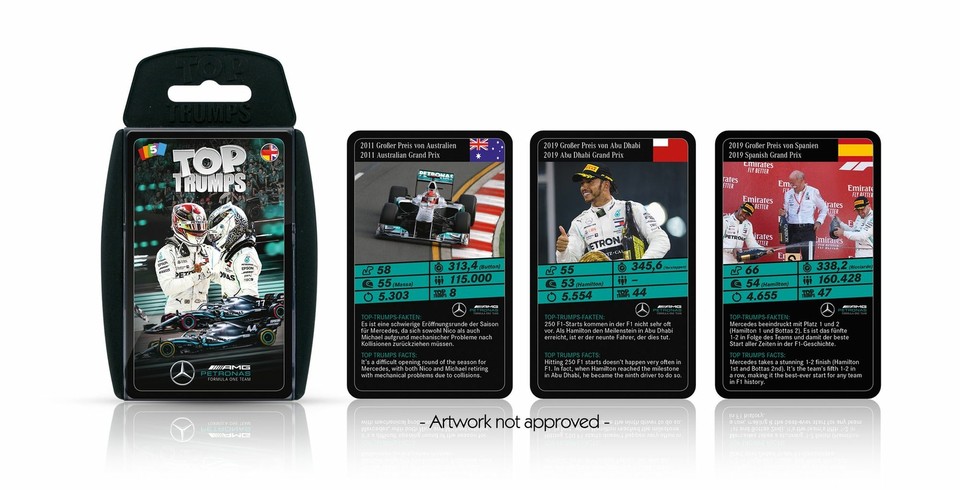 Top Trumps Mercedes AMG Petronas Card Game Cards Game Formula 1 Quartet ...