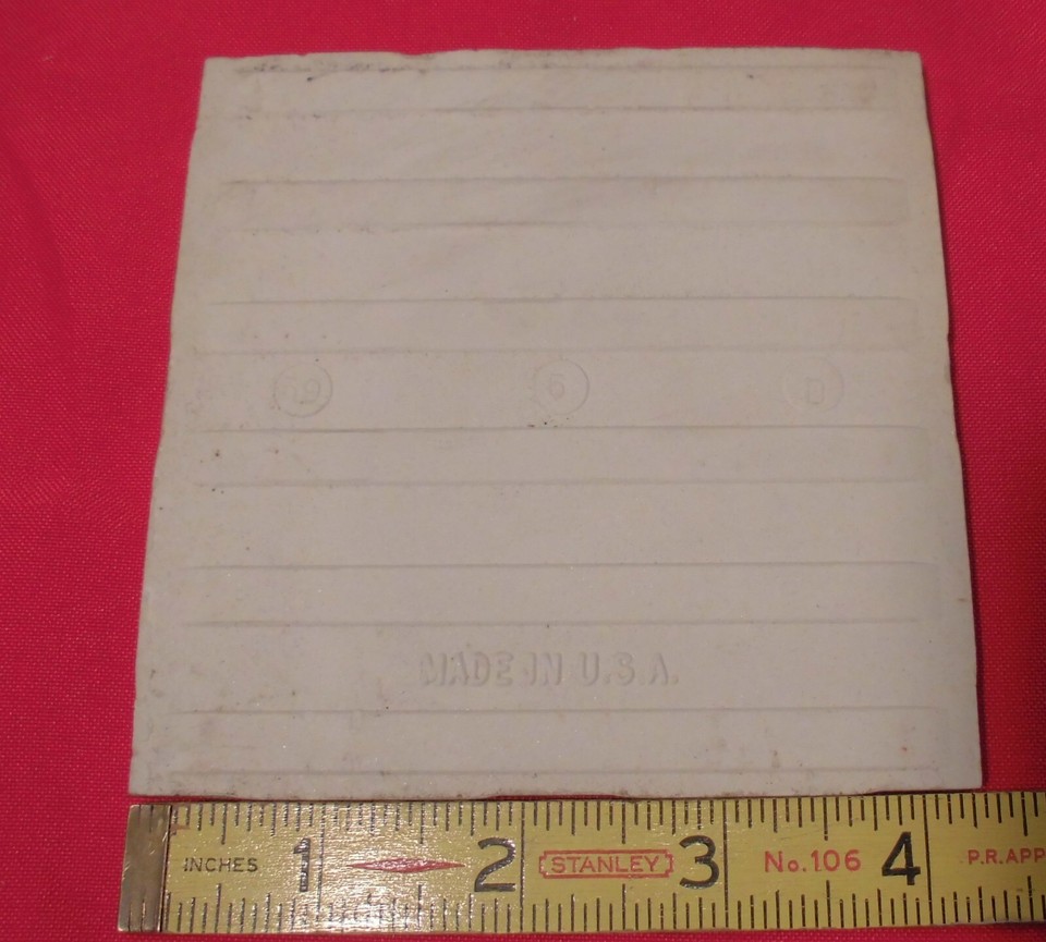 1 pc. Dark Gloss Black: 4-1/4" Ceramic Tile by Stylon Co. Made in 1950 ...