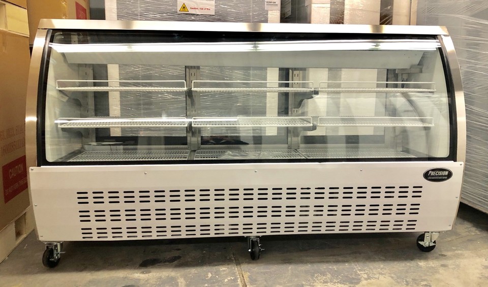 Deli Case New 72" 82" ShoW Curved Glass Refrigerator Display Bakery ...