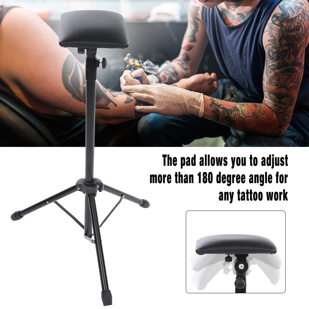 Adjustable Tattoo Armrest Tripod Stand Arm Leg Rest W/ Thicken Soft ...