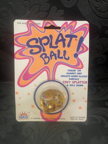 Funrise Inc - 1991 Splat Ball Made In Taiwan Damaged Slightly - Yellow ...