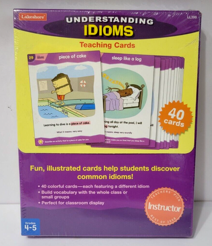 Understanding Idioms Teaching Cards 40 Card Instructor Set Lakeshore ...