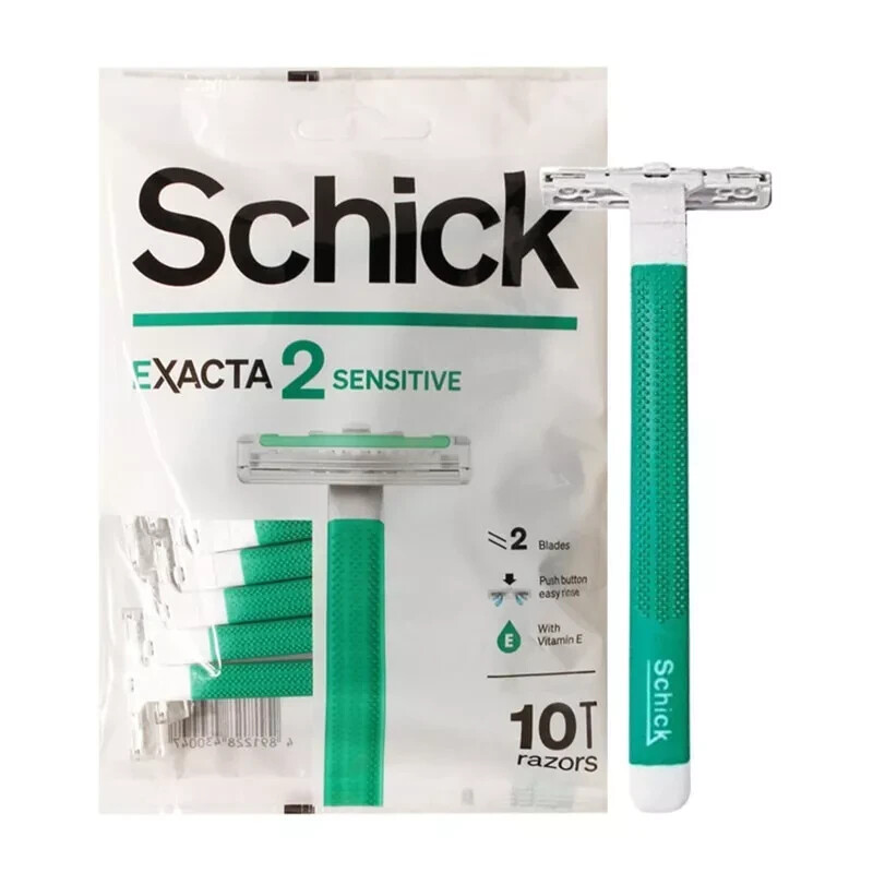 Schick Exacta 2 Sensitive Disposable Razor, 10 Count (5Packs) ( FREE ...