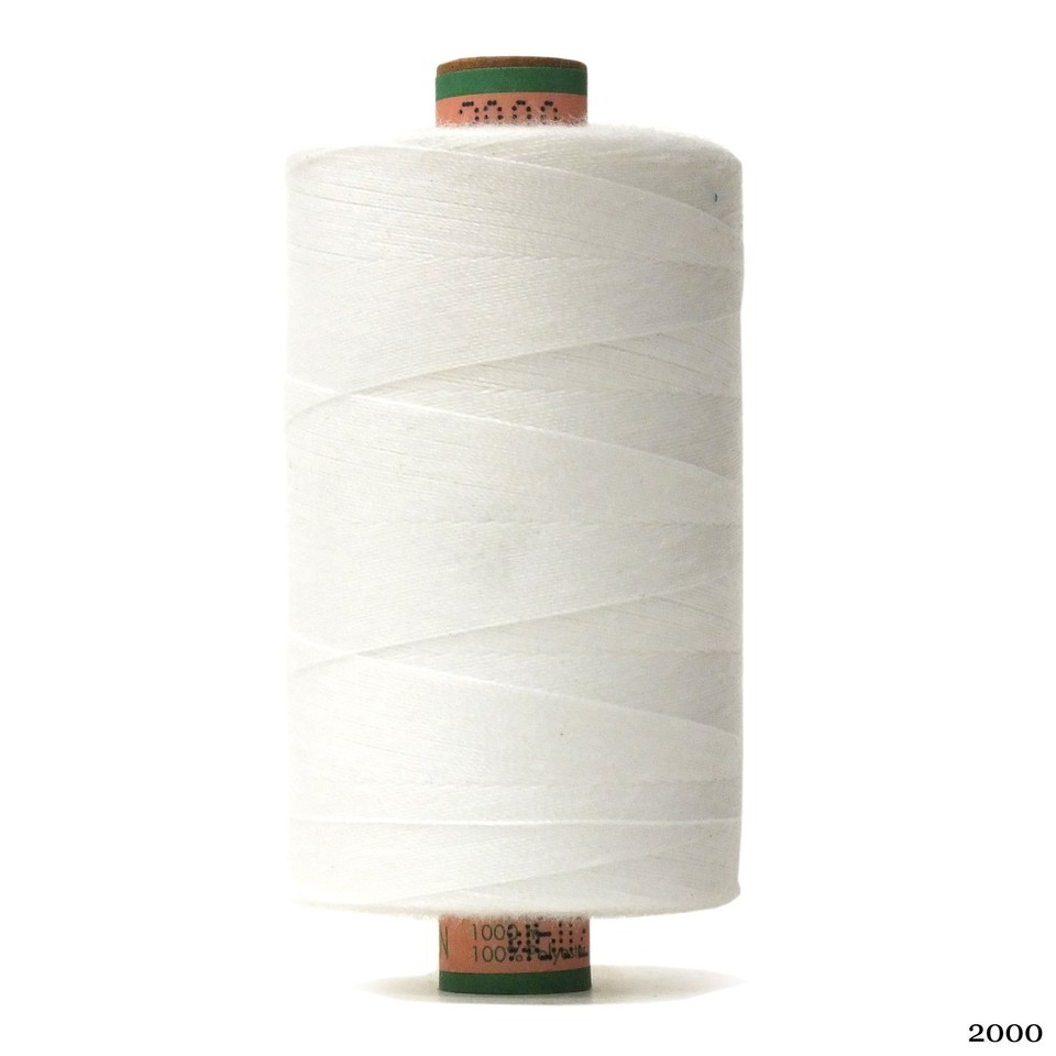 Amann 100% Polyester Core-Spun Sewing Thread Sabac 80 1000M Color 2000 ...