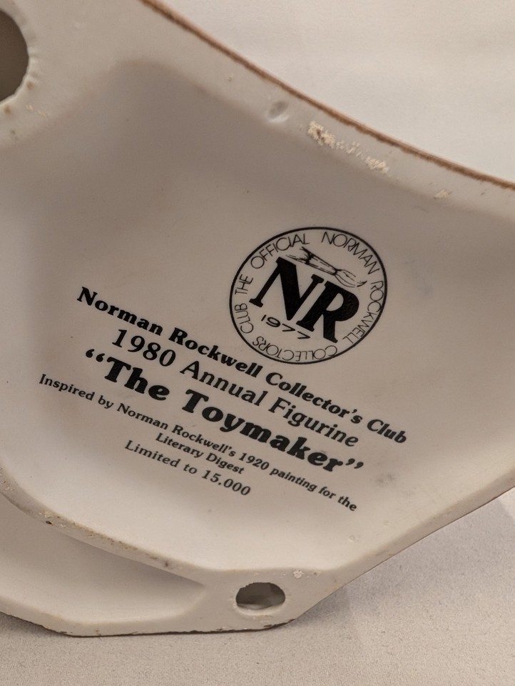 Norman Rockwell 1980 Figurine “The Toymaker” Collector’s Club Limited ...