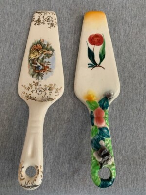 Vintage Ceramic Porcelain Pie Caker Servers Lot of 2 | eBay