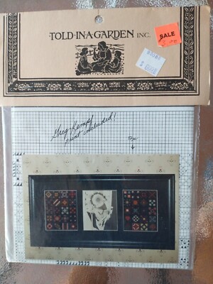 Told In A Garden The Quiltmaker Cross Stitch Pattern TG 34 Amish Greg ...