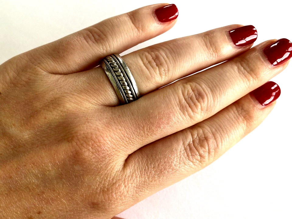 Scott Kay Palladium Pd 950 Rope Braid Design Ladies Ring Wedding Band Size 7.75 | eBay