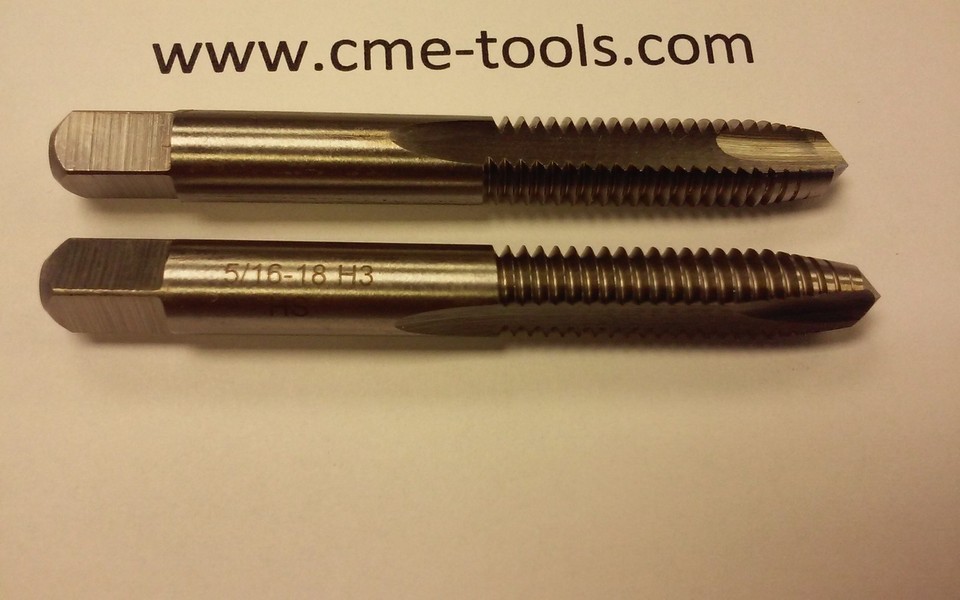 Spiral Point Taps 10pcs 5/16"-18 plug 2flute M2 high speed steel #SPT-5 ...