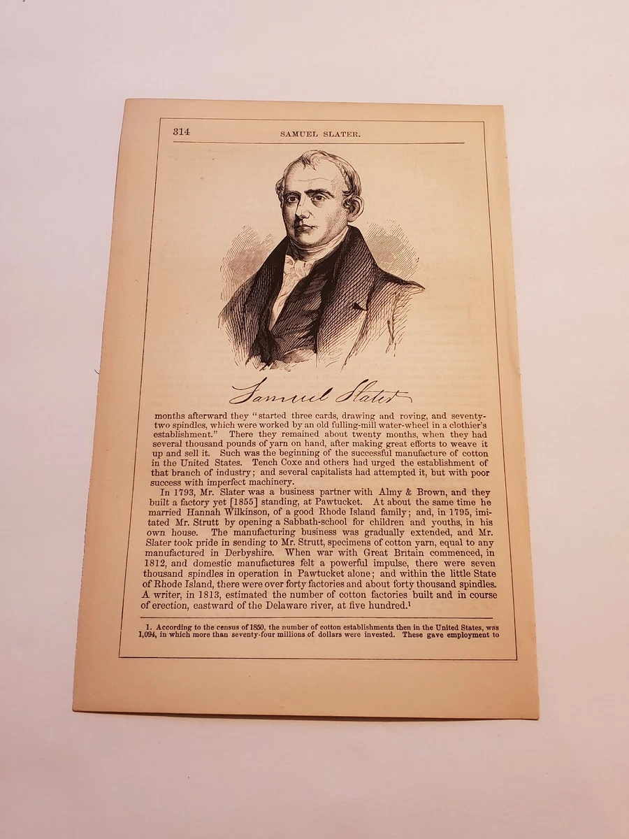 Samuel Slater Industrial Revolution