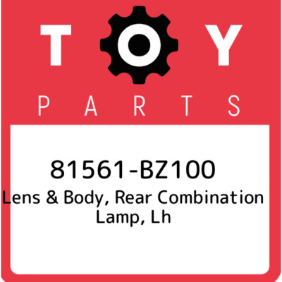81561-BZ100 Toyota Lens & body, rear combination lamp, lh 81561BZ100 ...