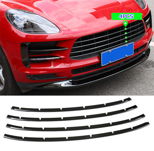 For 2019-2021 Porsche Macan 4PCS Stainless Front Center Grille Grill ...