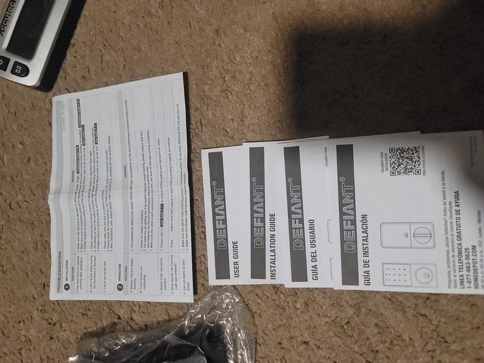 Defiant Electronic Touchpad Deadbolt Lock Entry Door Key Entry Satin ...