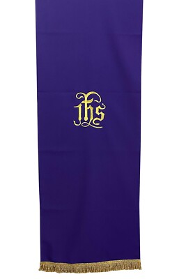 Lectern Fall/purple/ embroidery/ plain fabric/golden fringe | eBay